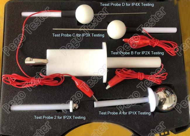 Finger Probe อุปกรณ์ทดสอบ IP สภาพใหม่ IEC60529 IP1X IP2X IP3X IP4X